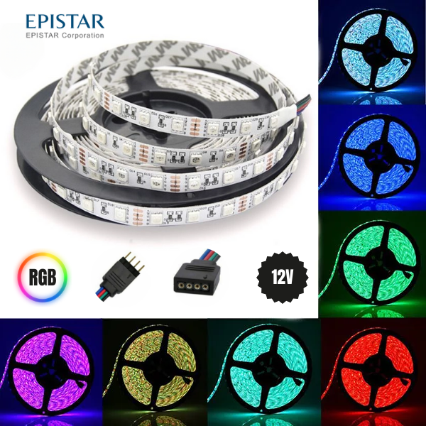 led strip rgb - 12V Non Waterproof - פס לד לא מוגן מים RGB 12V | PRODJ