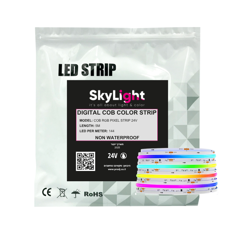פס לד דיגיטל COB RGB DIGITAL STRIP 24V | PRODJ
